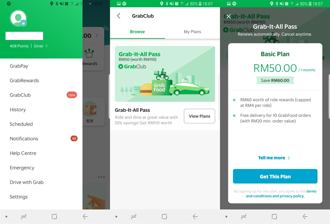 Grab推出Grab It All Pass配套服务：每月RM50可享RM110的服务！不过目前只限Klang Valley地区使用