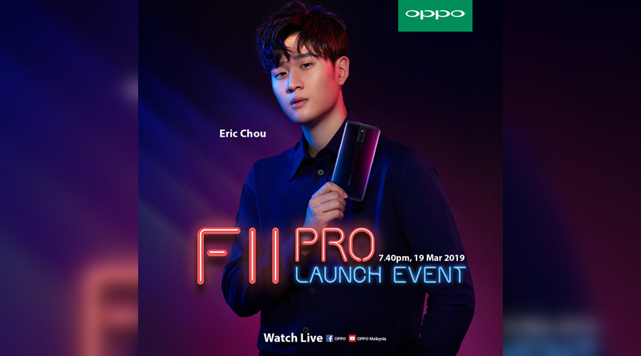 OPPO官方面子书释出海报：确认Eric周兴哲将出席OPPO F11 Pro发布会！