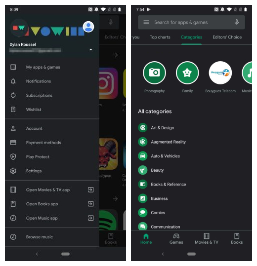 Google Play Store新增黑暗模式：Android 10用户将陆续获得更新！