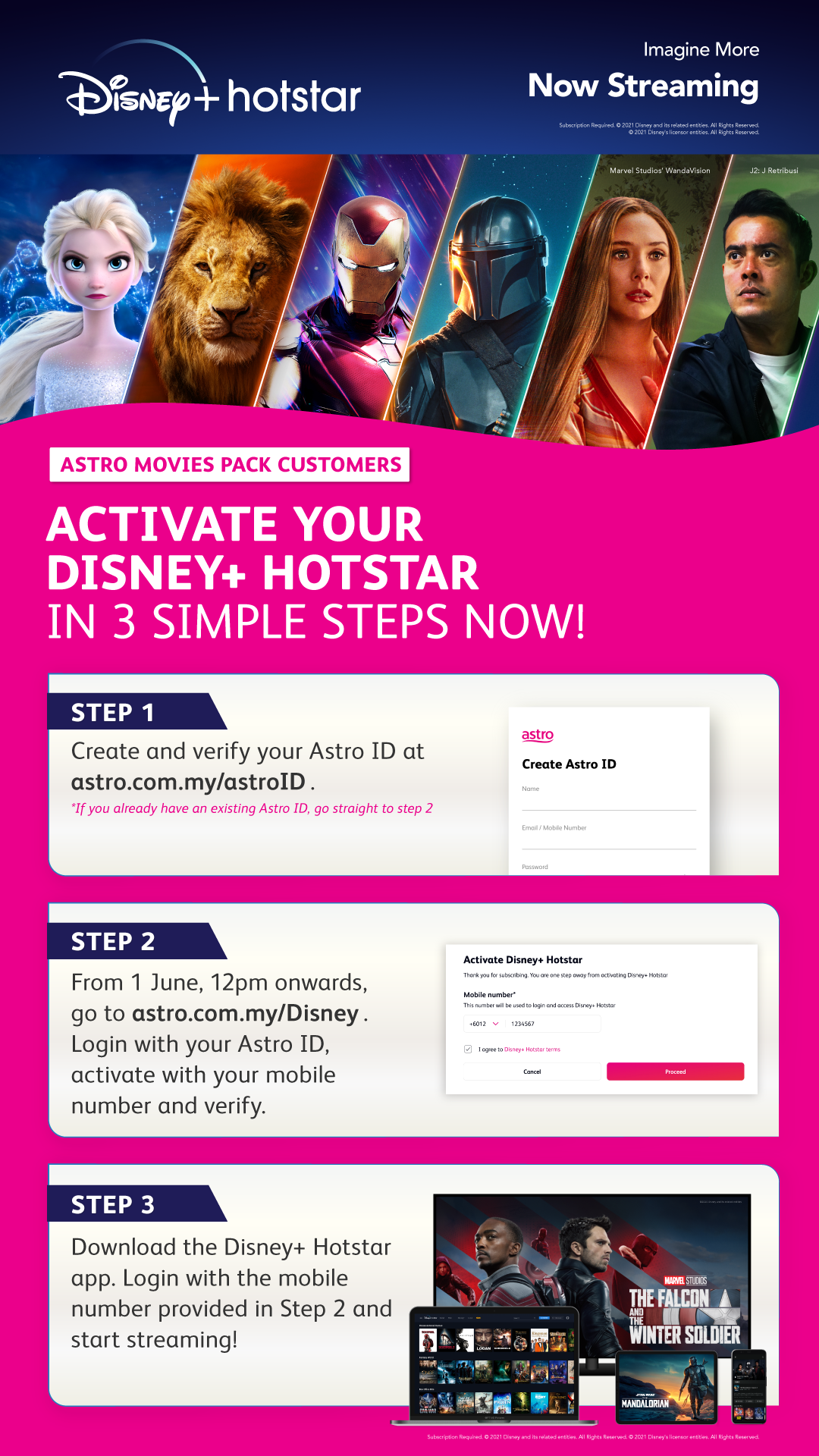 Disney + Hotstar平台正式在大马推出！Astro Movie Pack用户能以RM5的额外费用观看该平台！ - Zing Gadget
