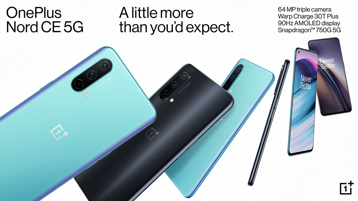OnePlus Nord CE 5G发布：90Hz、骁龙750 5G处理器、后置64MP三摄、30W快充！售约RM1497起！ - Zing ...