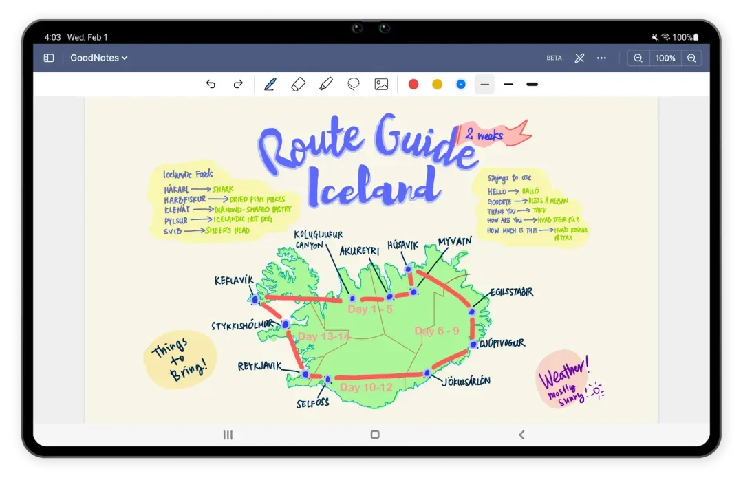GoodNotes也有Android版了！现阶段仅兼容3GB RAM，8寸屏幕以上的Samsung平板