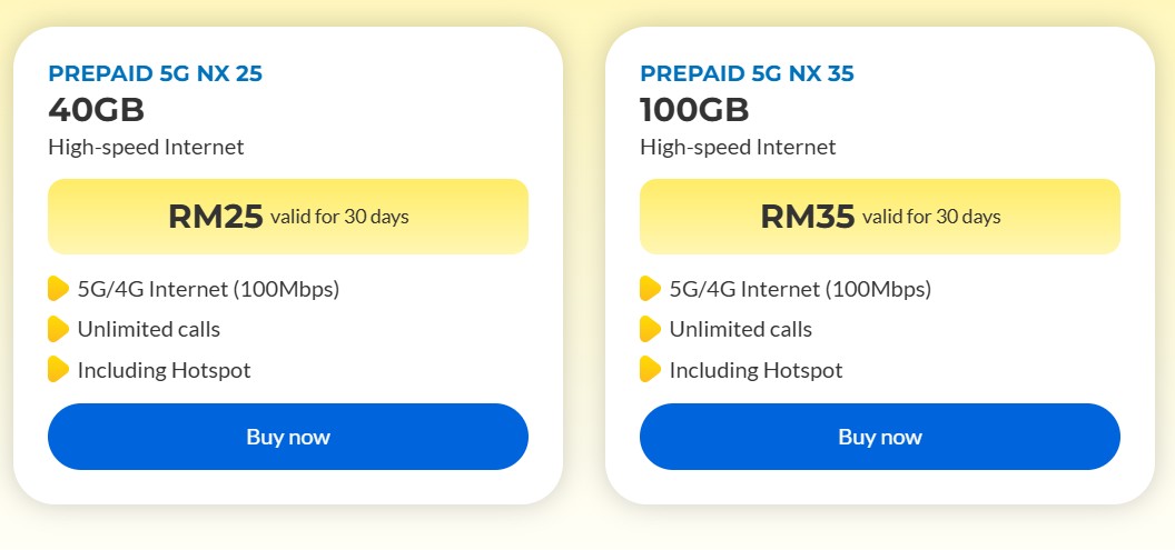 CelcomDigi推出4款全新预付配套：5G上网+无限通话，月费最低只要RM25起！